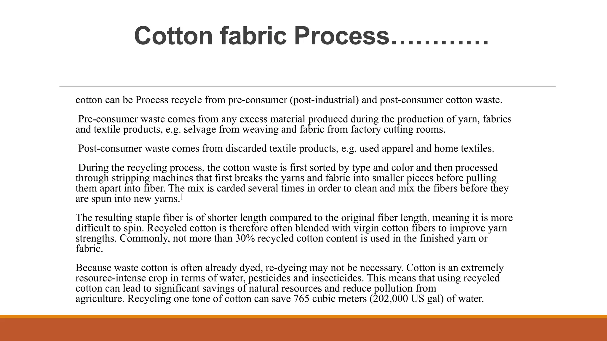Recycling of textile waste products on different process. | PPTX