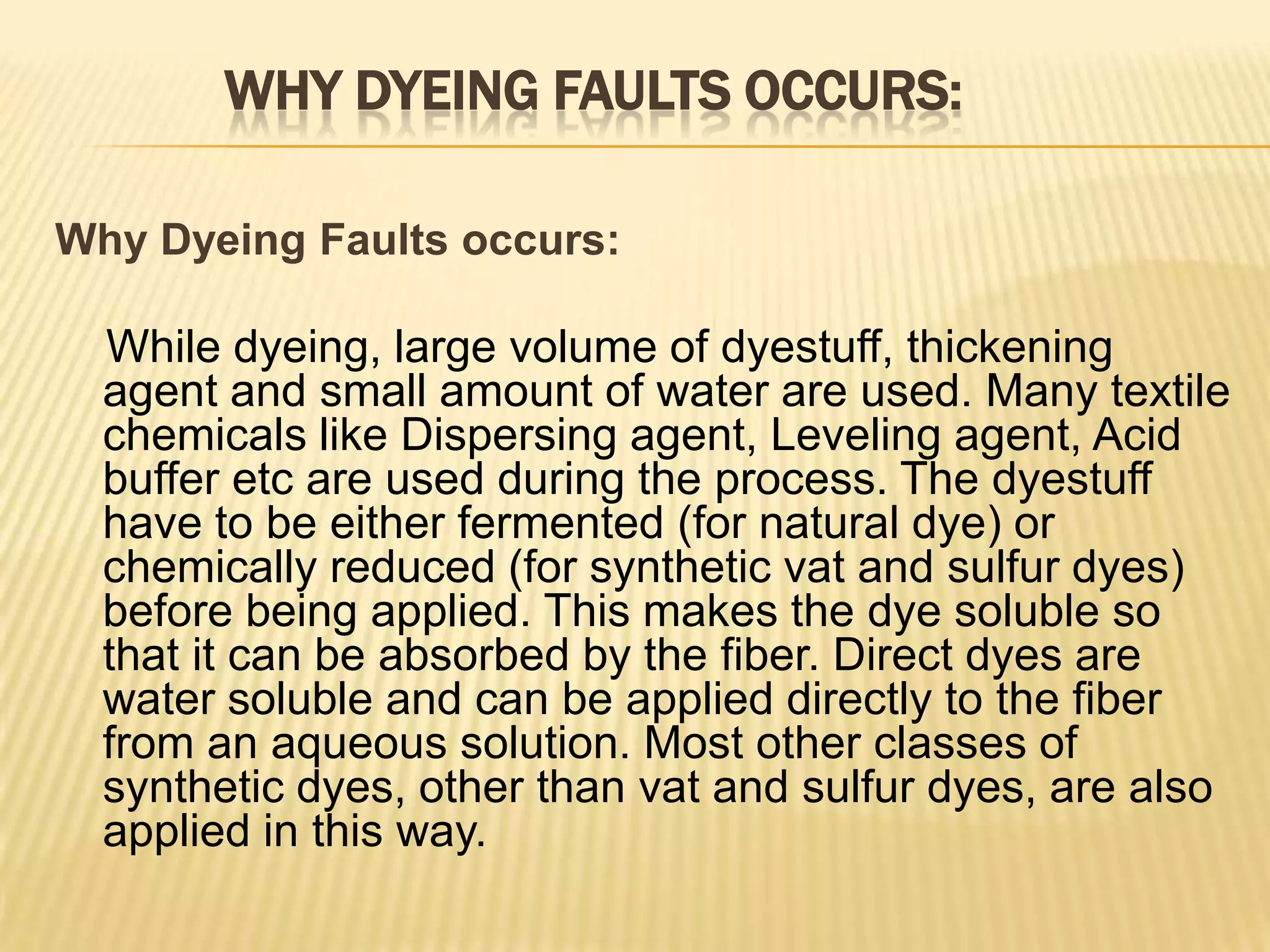 Knit dyeing faults & Remedies | PPTX