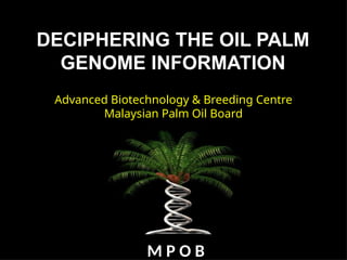 DECIPHERING THE OIL PALM GENOME INFORMATIONRajinder Singh.pptx