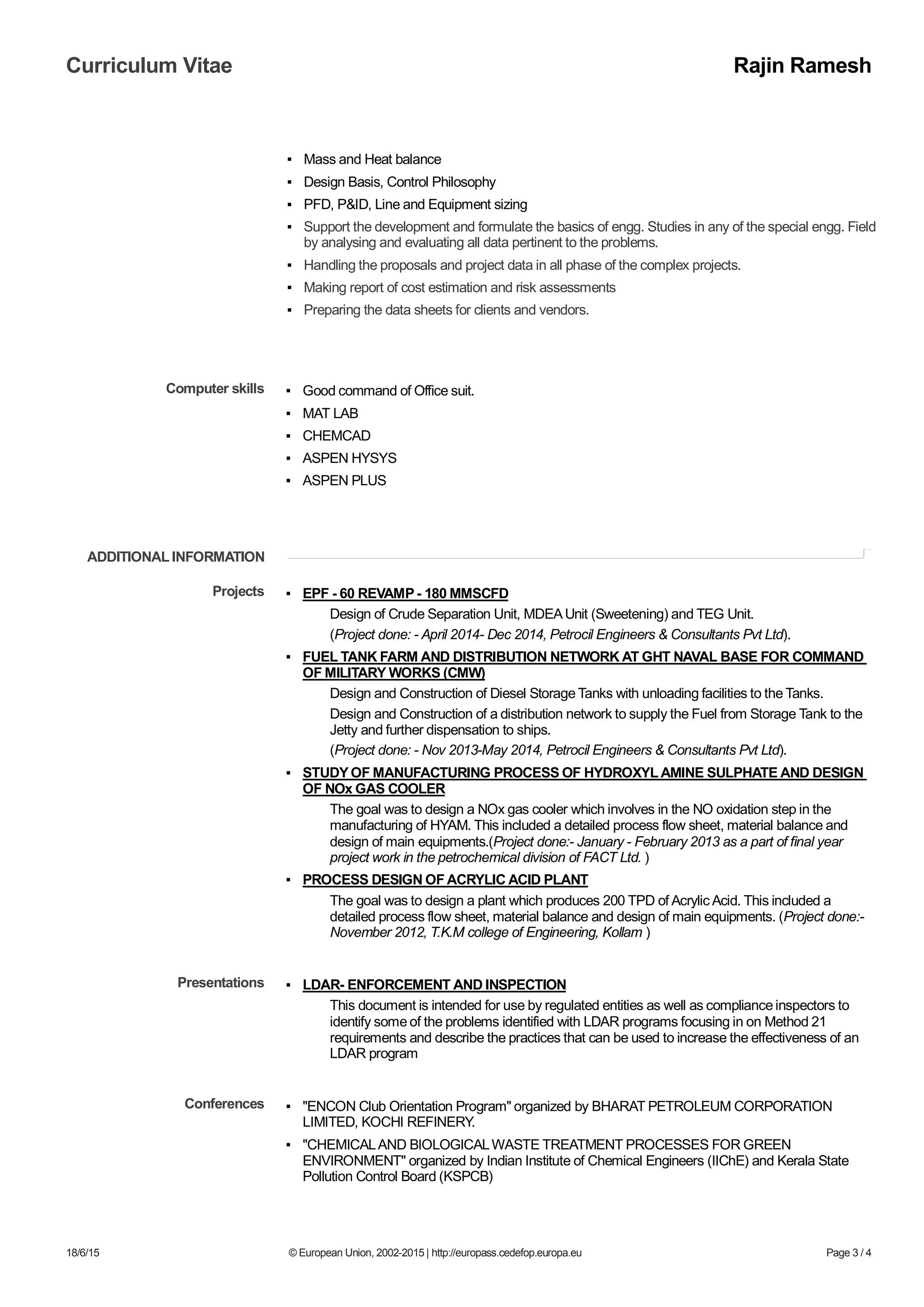 Rajin ramesh cv dubai | PDF