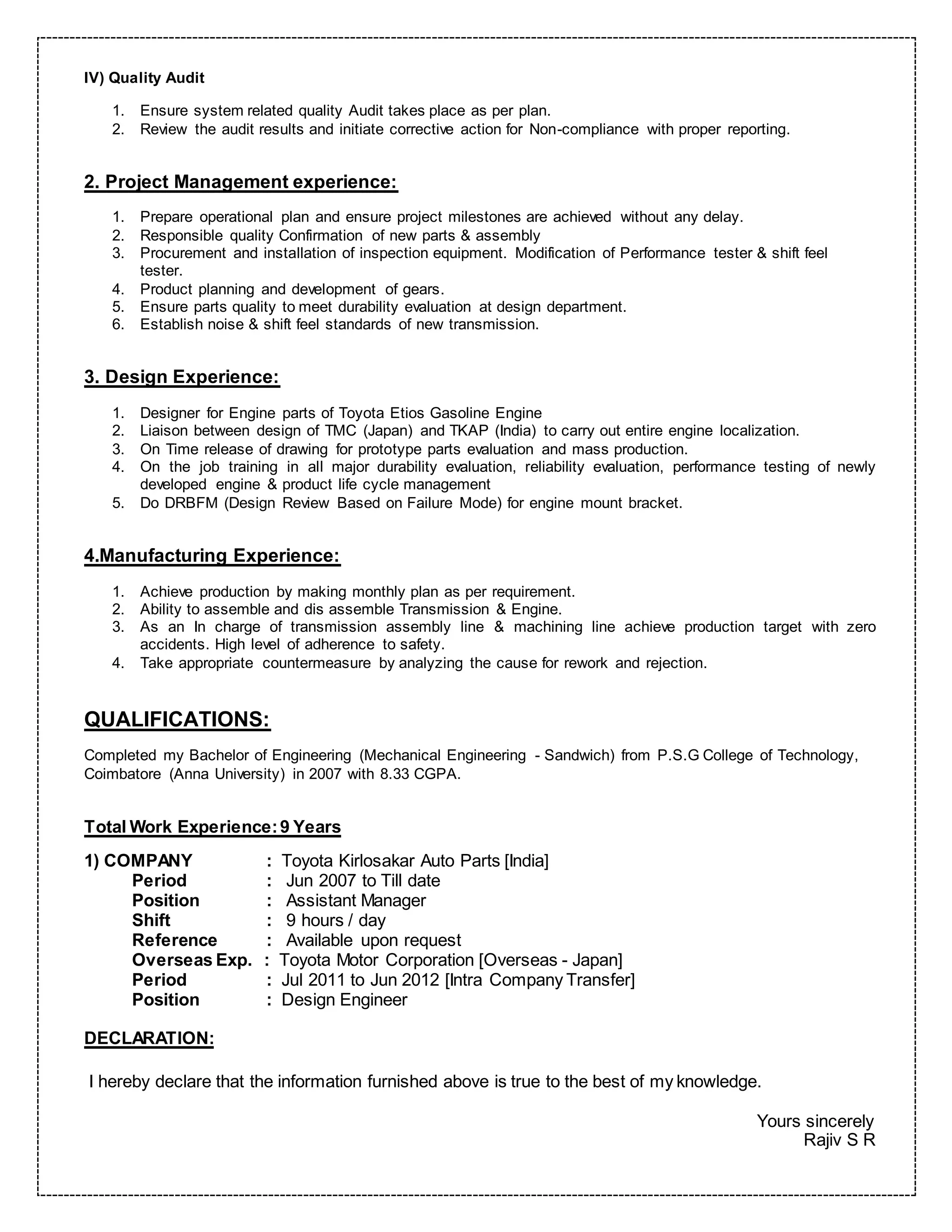 Rajiv cv 170816 | PDF