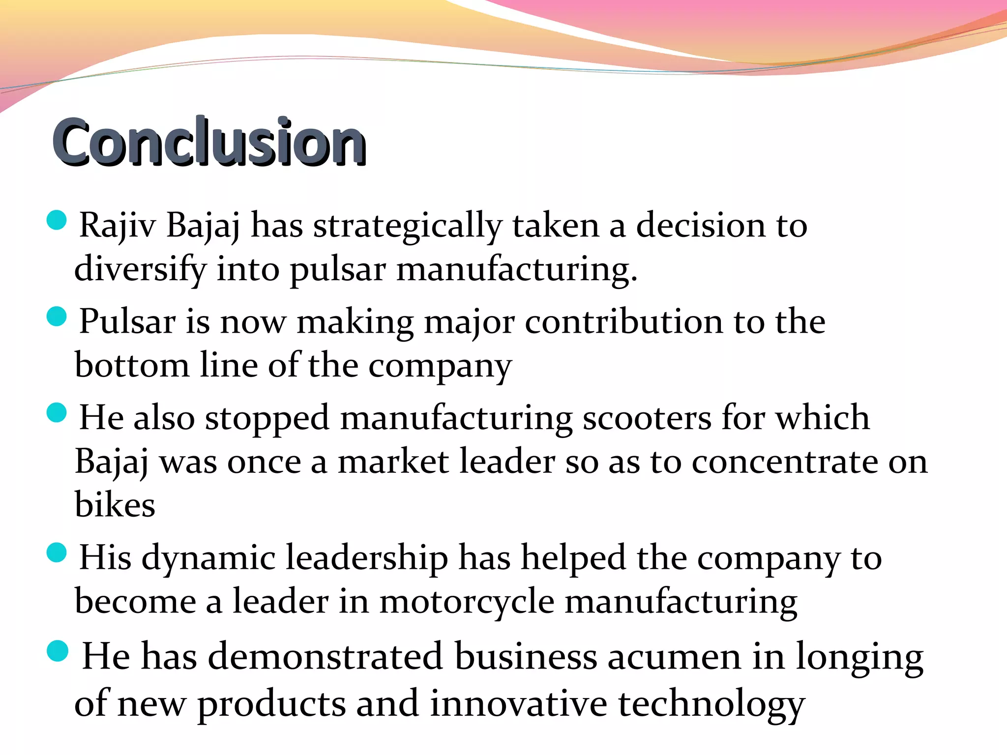 Rajiv Bajaj, MD & CEO, Bajaj Auto | PPT