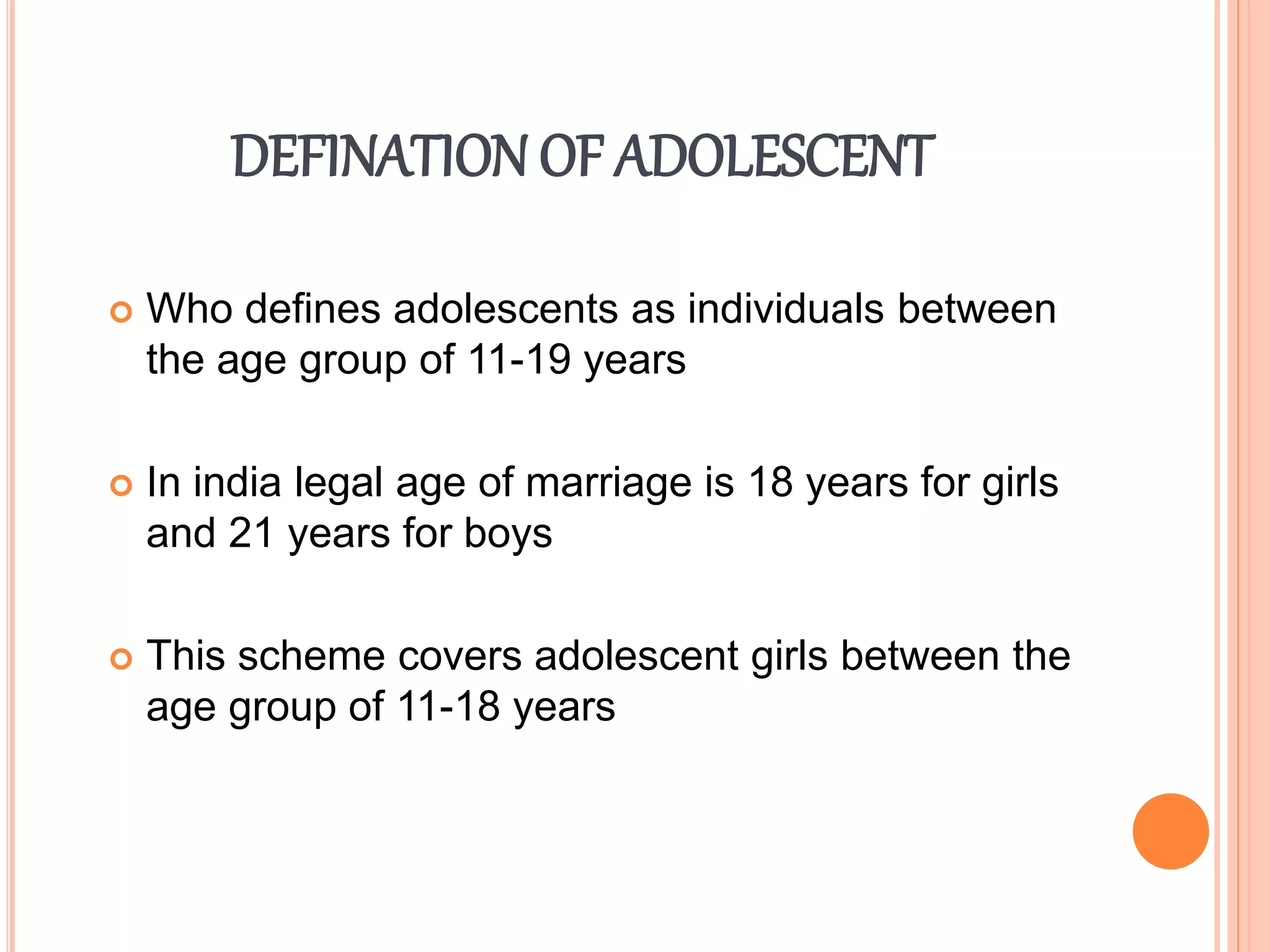 Rajiv gandhi scheme for adolescent girls(sabla) | PPTX