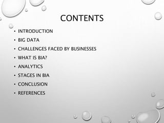 Business intelligence and analytics | PPTX