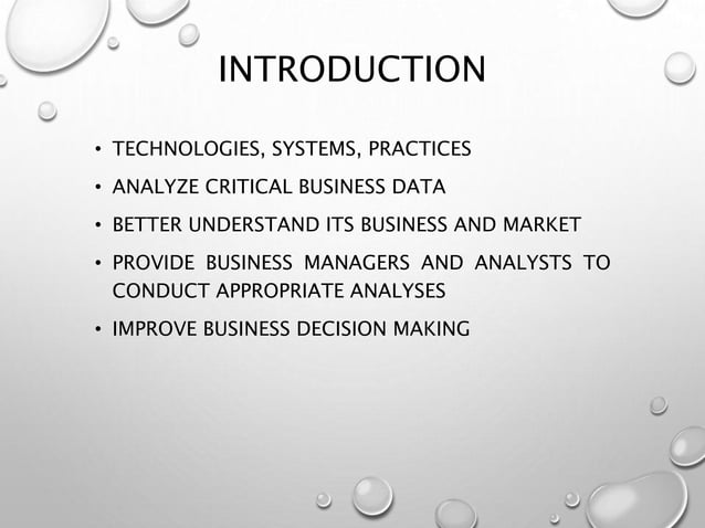Business intelligence and analytics | PPT