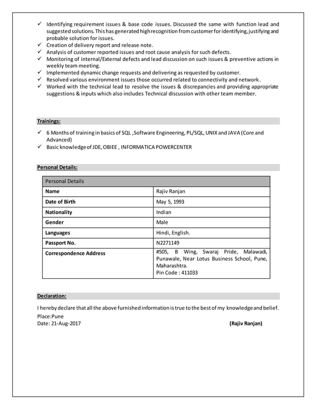 Rajiv Ranjan ODI_Developer | PDF