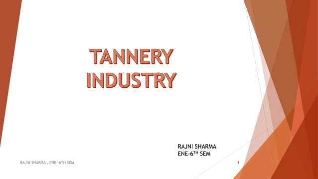 tannery industry | PPTX