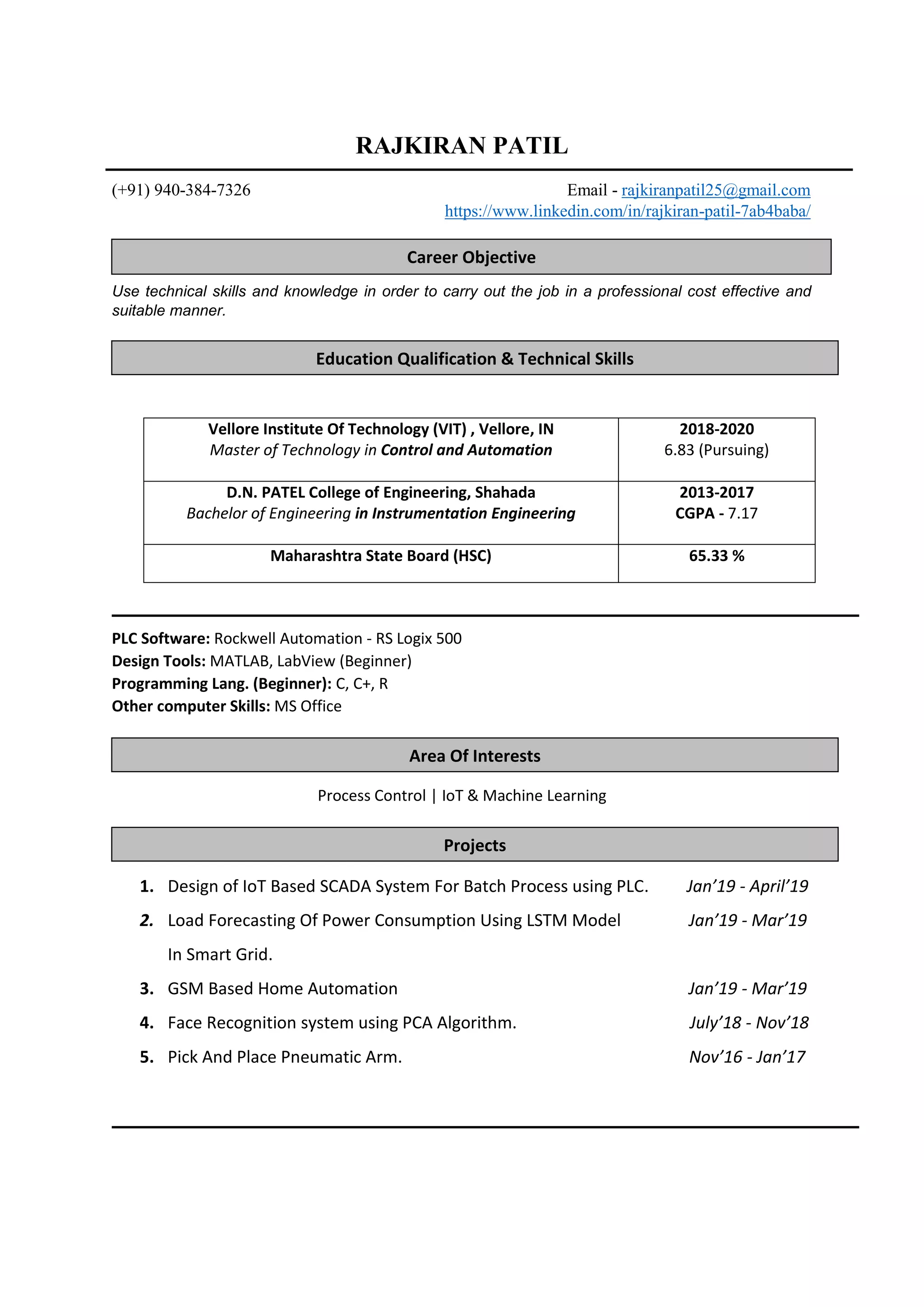 Rajkiran Patil | PDF