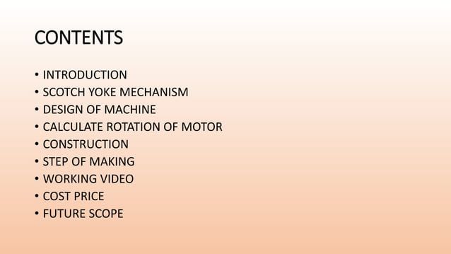 Double Acting hacksaw using Scotch Mechanism Machine ppt | PPT