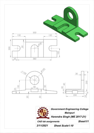 CAD CAM Lab Assignments | PDF
