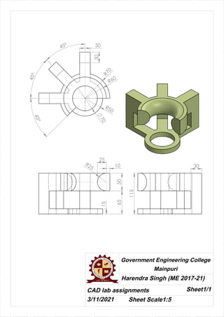 CAD CAM Lab Assignments | PDF