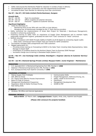 Raj koul resume | DOC