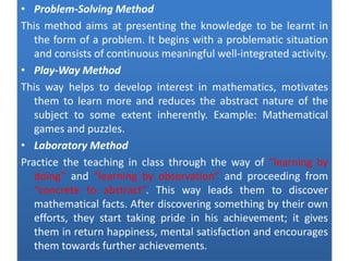 Role of Innovative Practices and Methods in Mathematics Education | PPTX