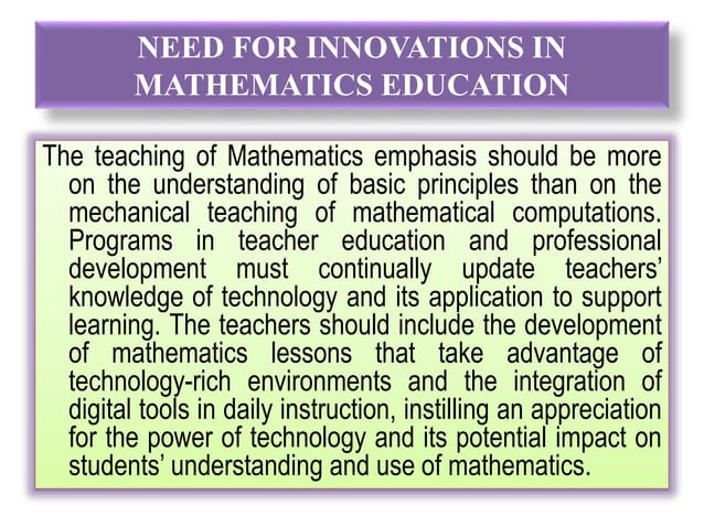 role-of-innovative-practices-and-methods-in-mathematics-education