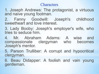 Joseph Andrew's novel character's & theme | PDF