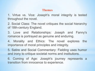 Joseph Andrew's novel character's & theme | PDF