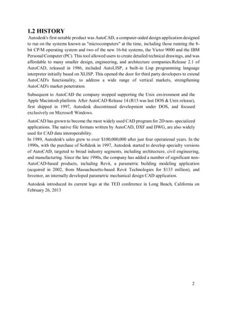 rajkumar report on the basis of auto cad and briefly introduction of ...