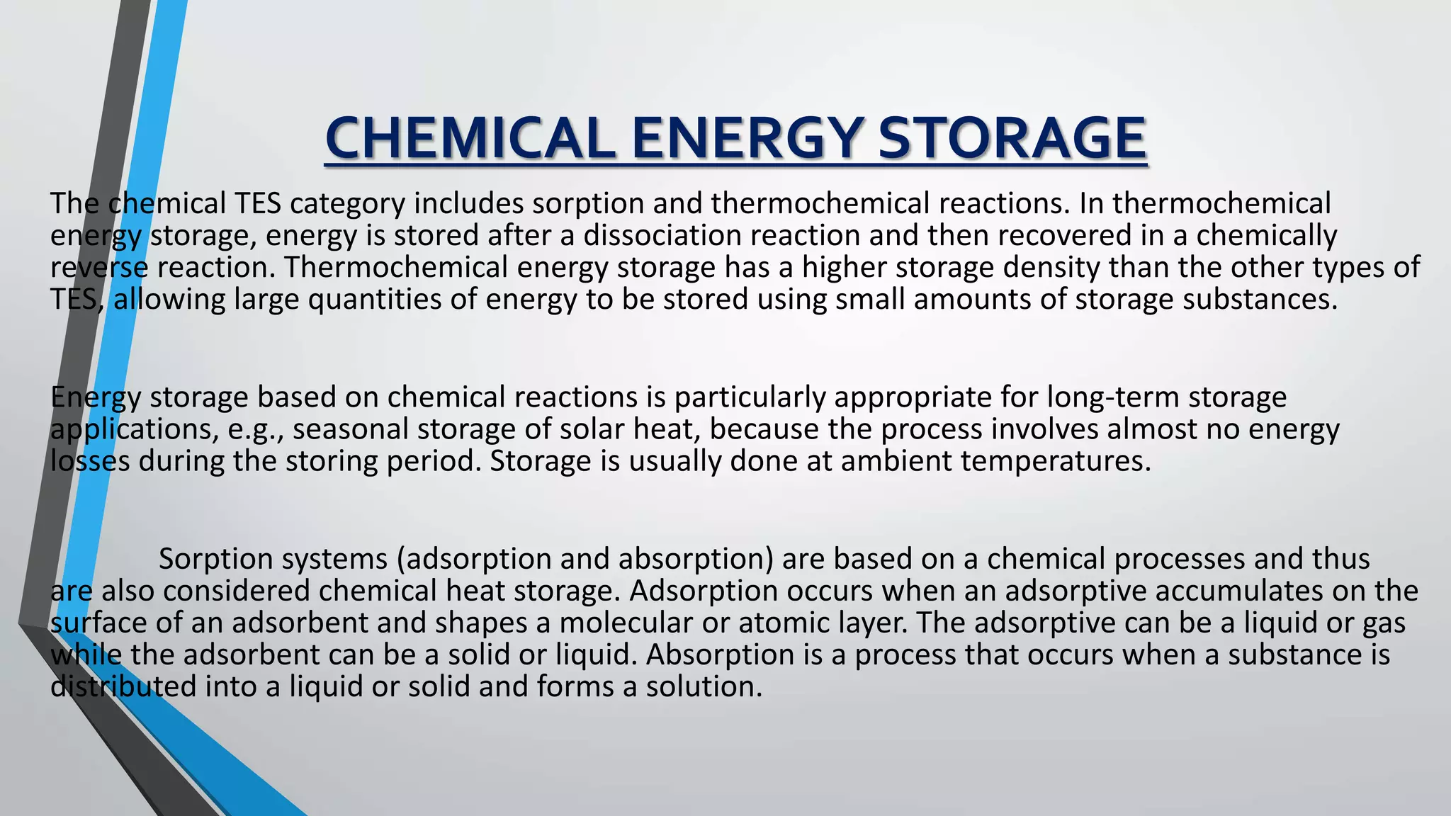 thermo chemical energy storage system for solar plants | PPTX