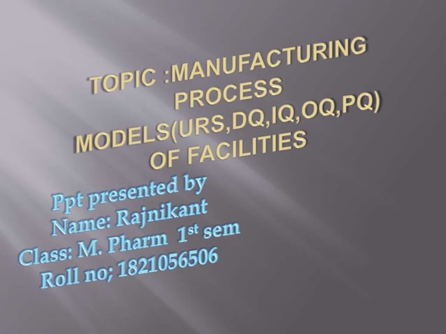 DQ,OQ,PQ,URS | PPTX | Operating Systems | Computer Software and ...