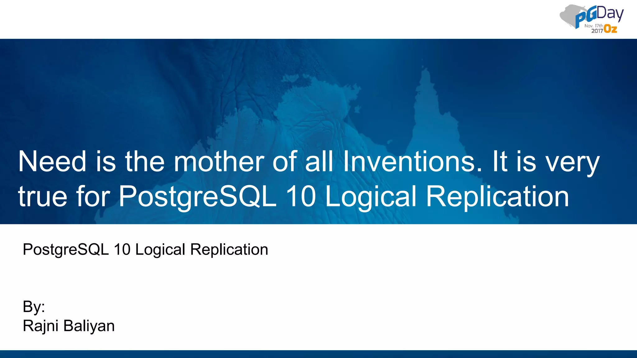 Basics Of Logical Replication Streaming Replication Vs Logical