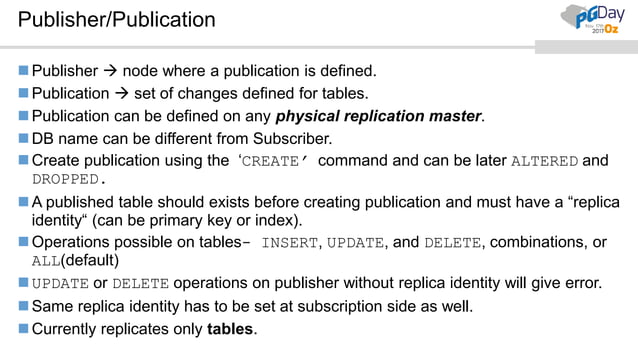 Basics Of Logical Replication Streaming Replication Vs Logical