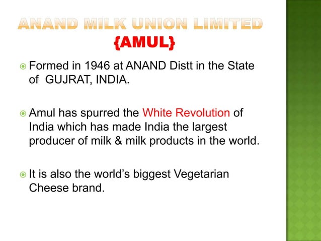 Amul case study | PPTX