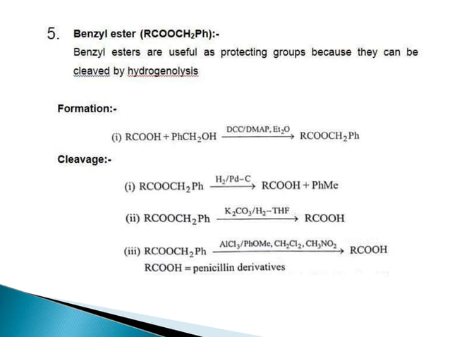 Protecting Groups in Organic Chemistry | PPTX | Chemistry | Science