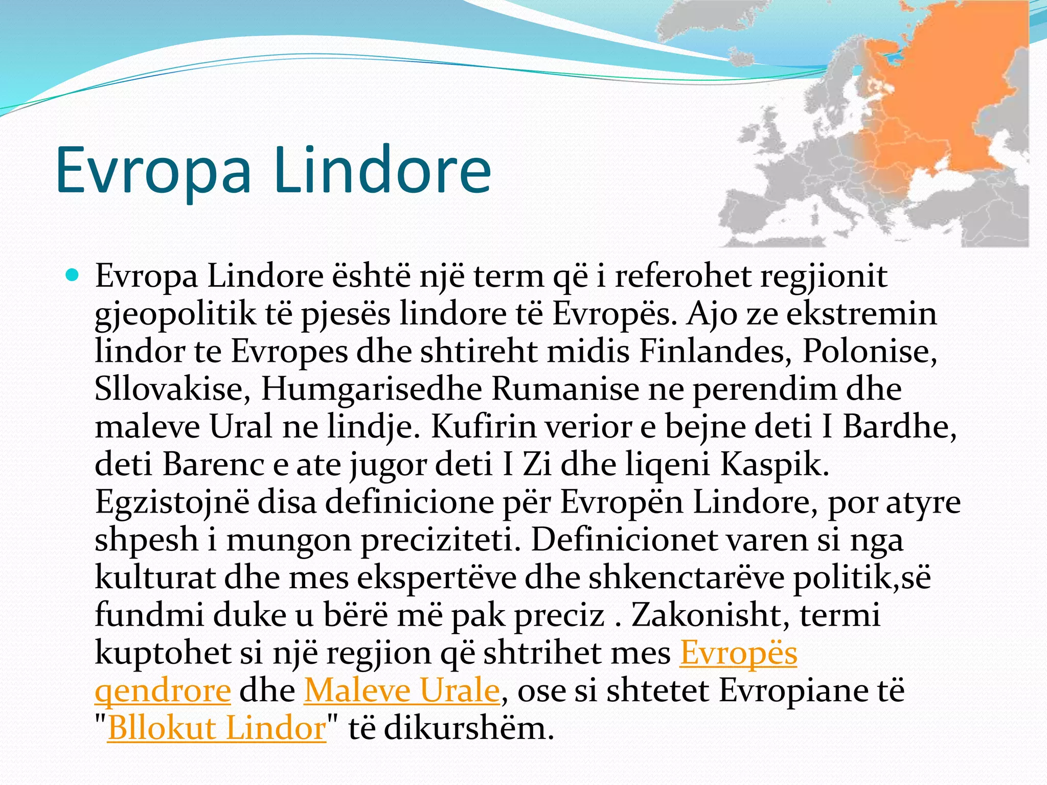 Rajonet e Europes | PPTX