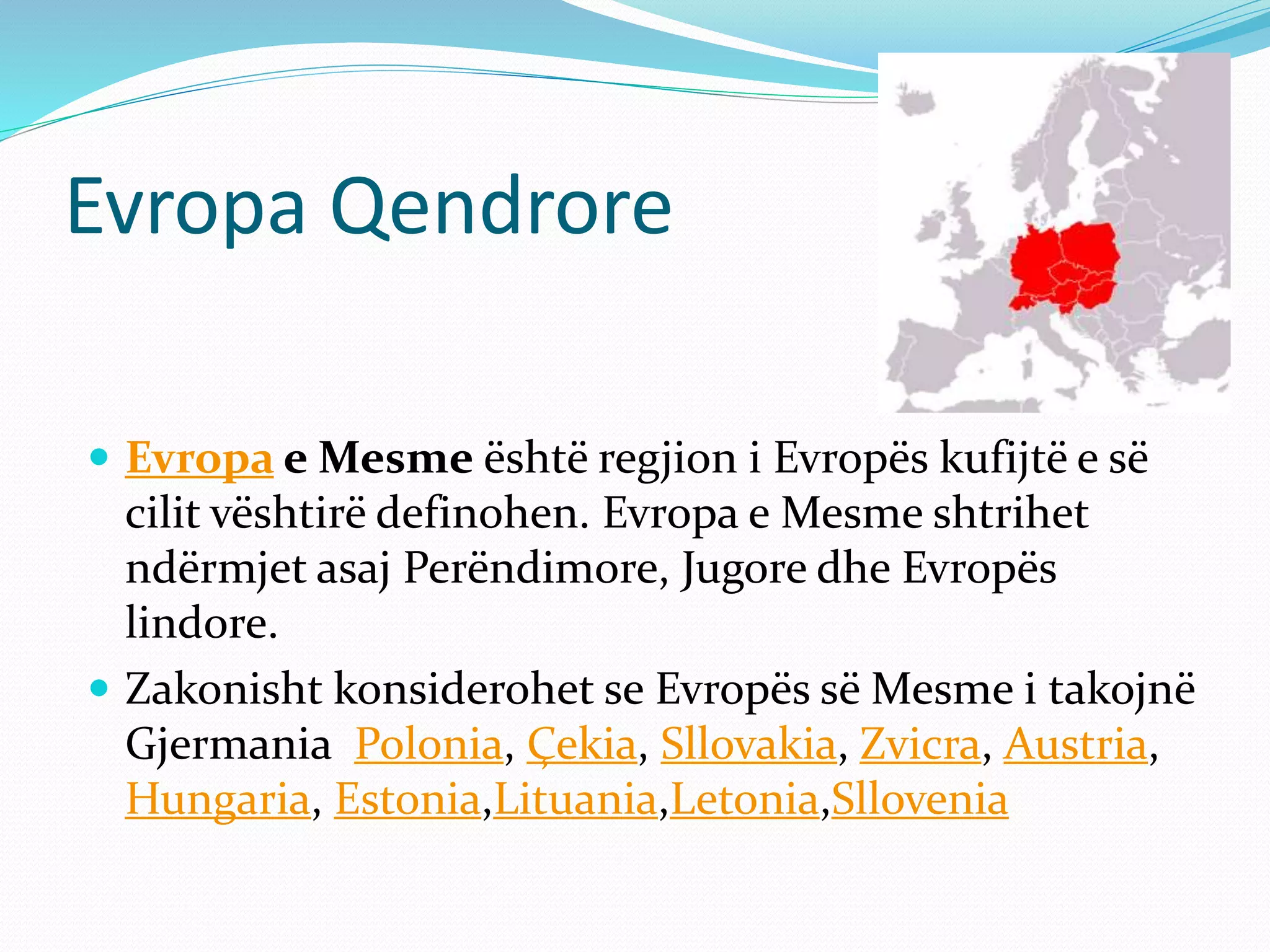 Rajonet e Europes | PPTX