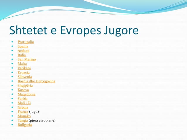 Rajonet e Europes | PPTX