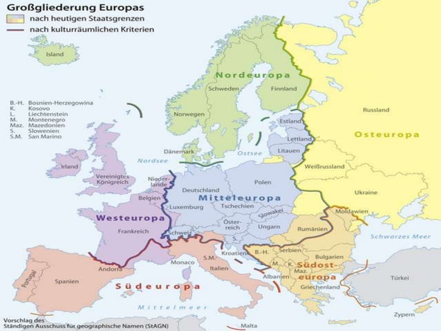 Rajonet e Europes | PPTX