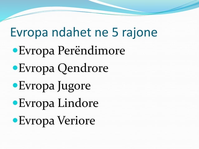 Rajonet e Europes | PPTX
