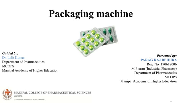 Raj packaging machine | PPTX | Chemistry | Science