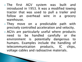 automated guided vechiles | PPTX