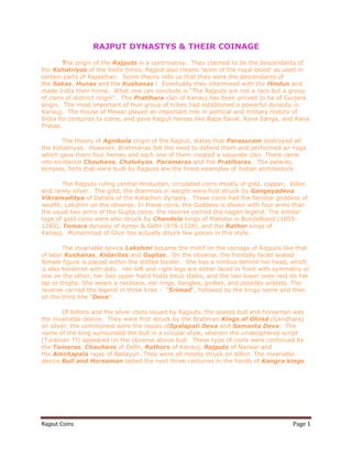 Rajput coins | PDF