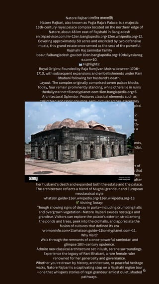 Rajshahi Tour.pdf:A place of Peace and Beauty,A clean city ,A great Beauty of Bangladesh and ...
