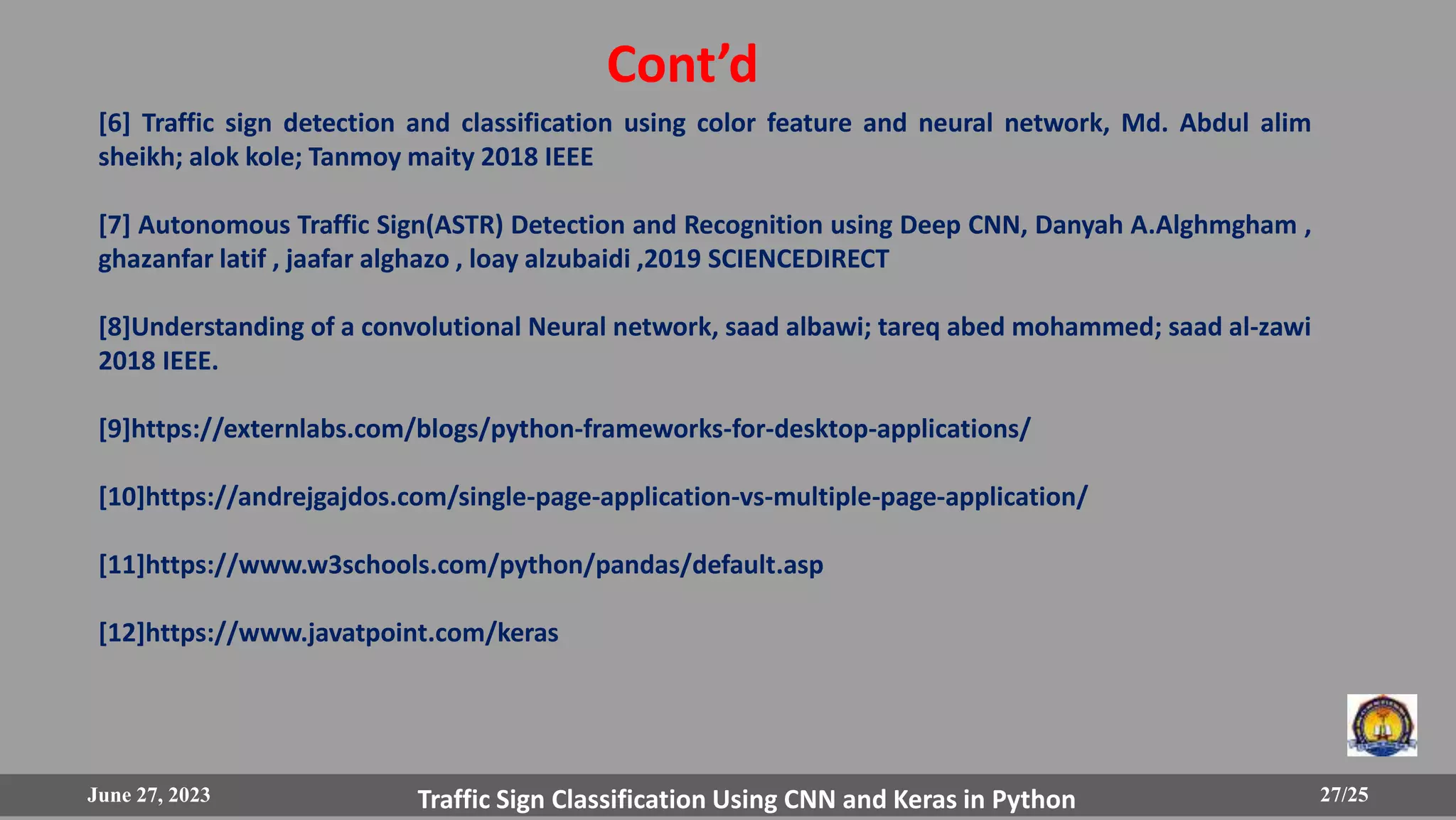 Rajshree R Hande Project PPT 2023 Traffic Sign Classification Using CNN and Keras in Python.pptx