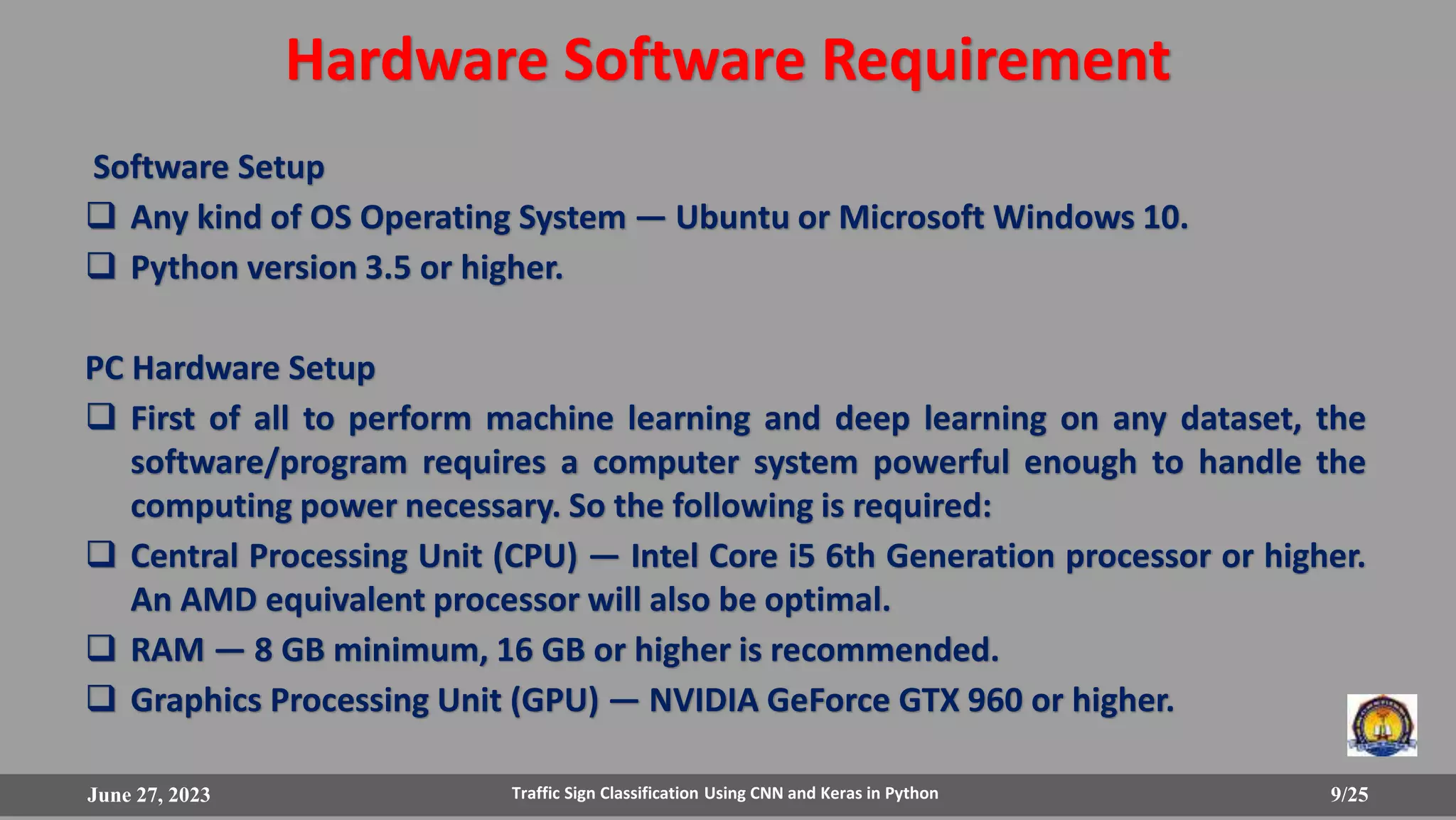Rajshree R Hande Project PPT 2023 Traffic Sign Classification Using CNN ...