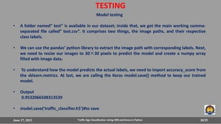 Rajshree R Hande Project PPT 2023 Traffic Sign Classification Using CNN ...