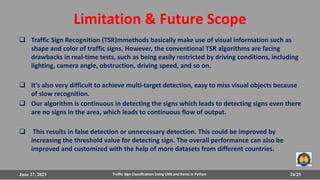 Rajshree R Hande Project PPT 2023 Traffic Sign Classification Using CNN ...