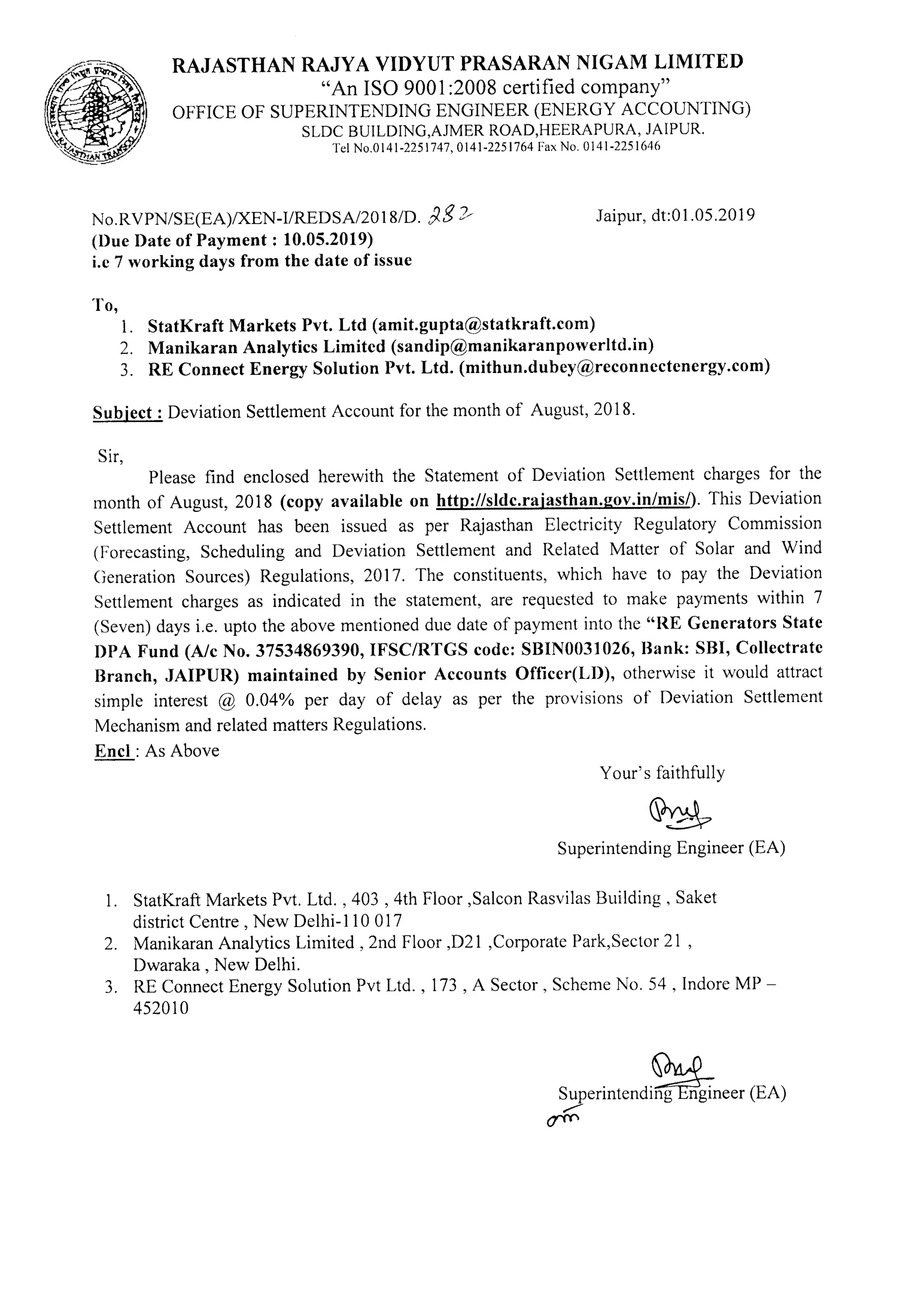 Rajasthan DSM Penalty August 2018 | PDF