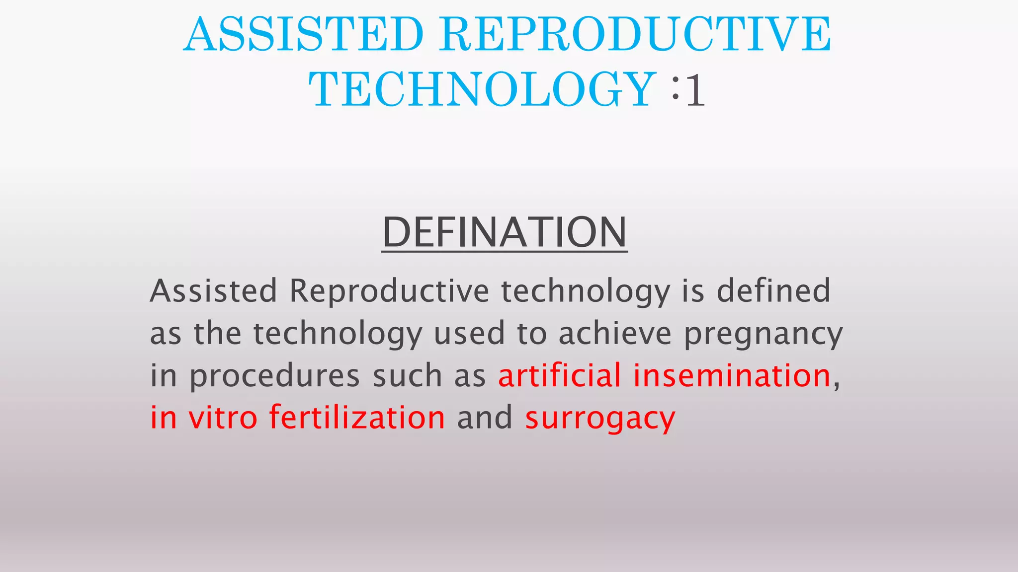 assisted reproductive technology | PPTX