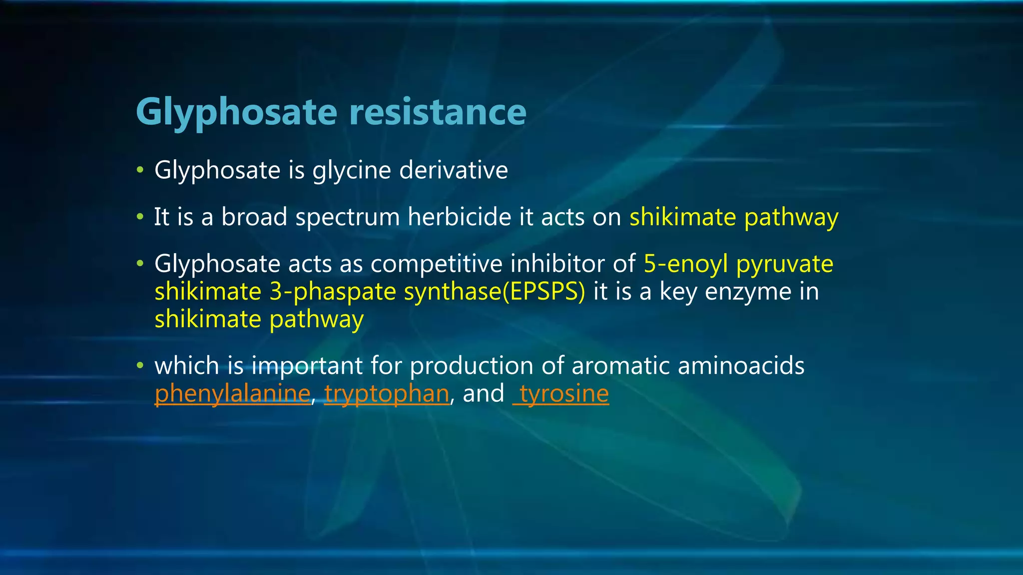 herbicide resistance in plants | PPTX