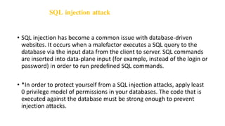 Attacks Types | PPTX | Email | Internet