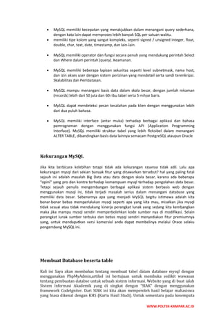PEMBUATAN TABEL DALAM DATABASE | PDF
