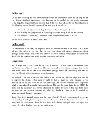 Contact Lens Induced Papillary Conjuncivitis | DOCX