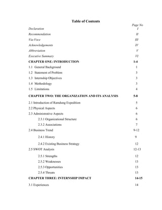 Internship report in travel agency Ramdung Expedition Pvt. ltd, Nepal | PDF