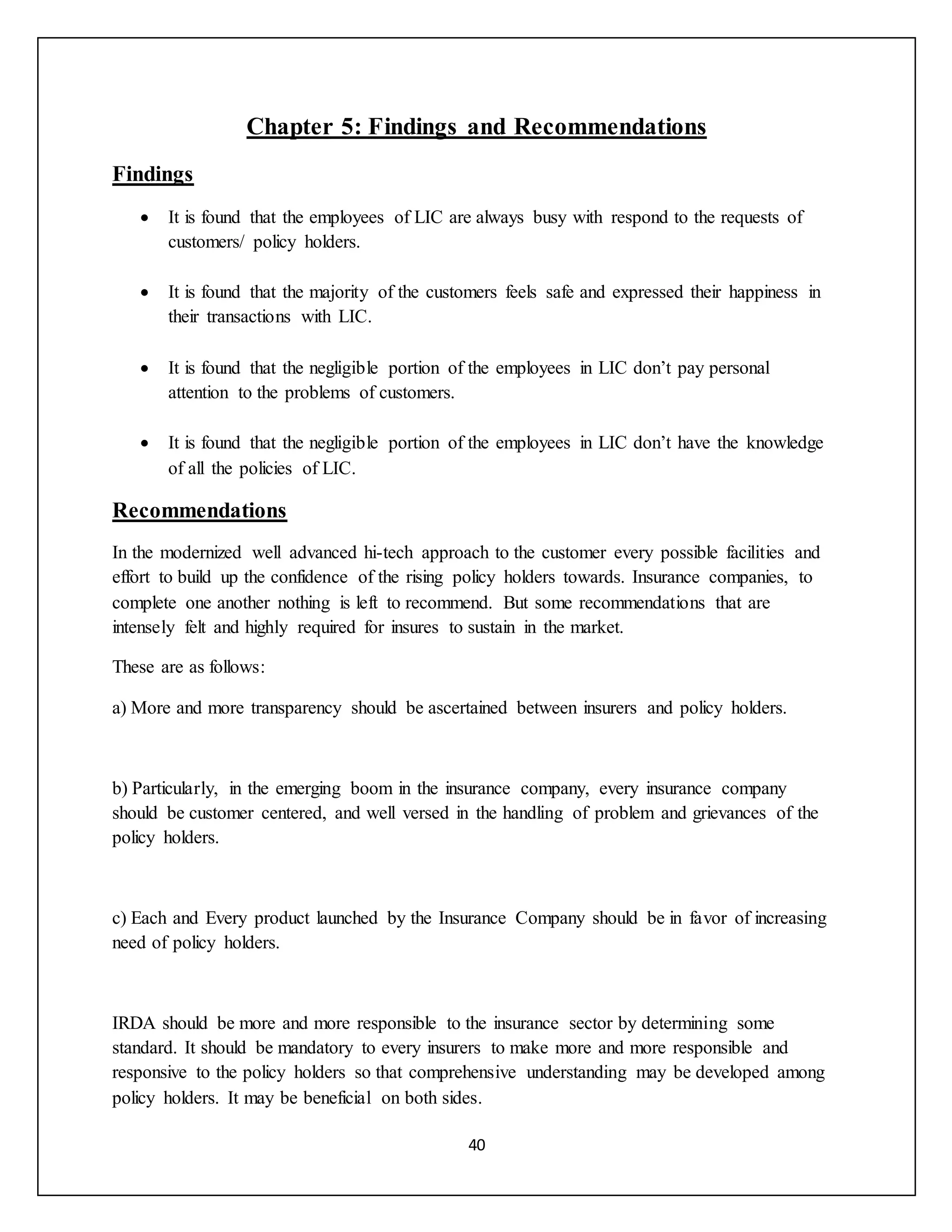 Project on LIC | DOCX