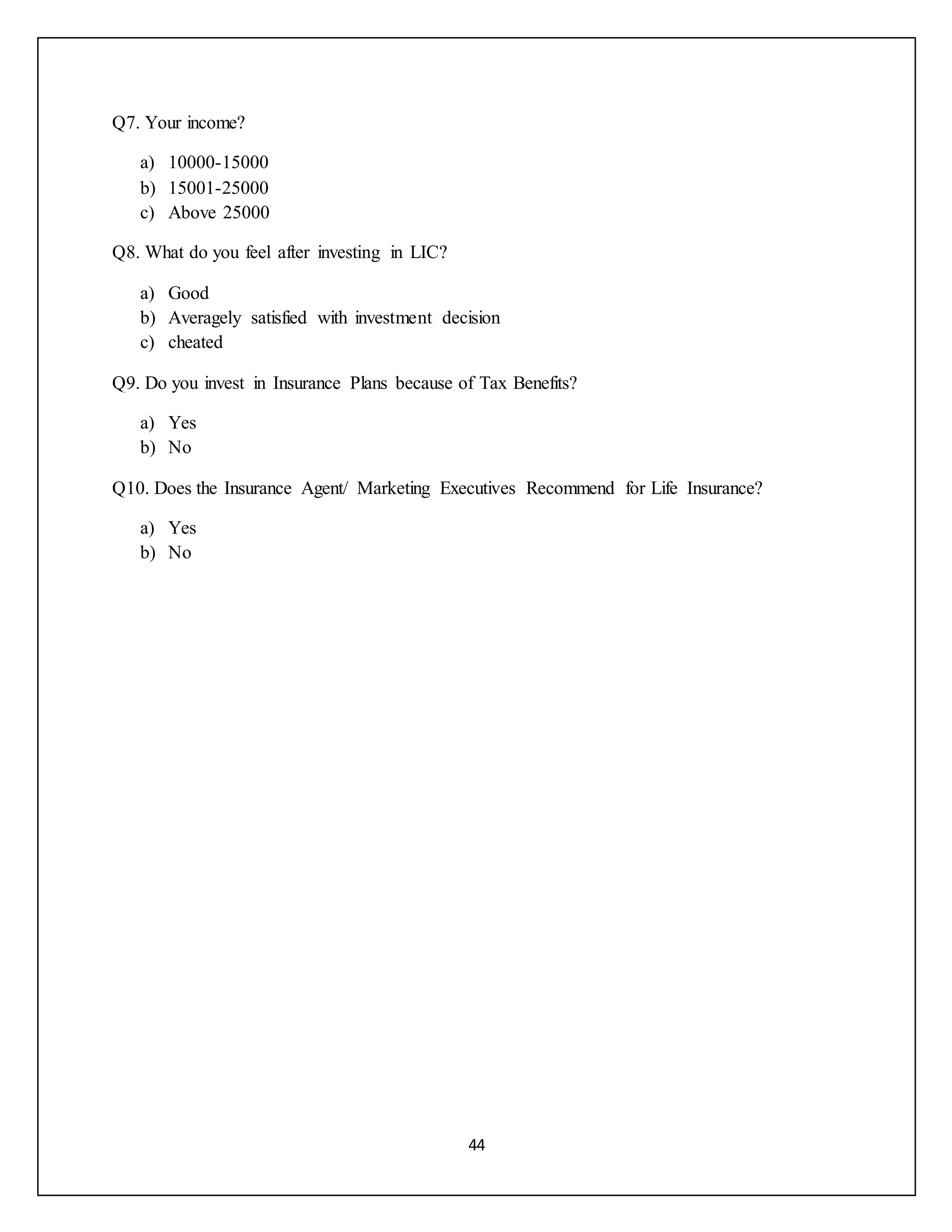 Project on LIC | DOCX