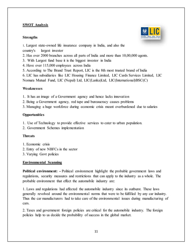 Project on LIC | DOCX